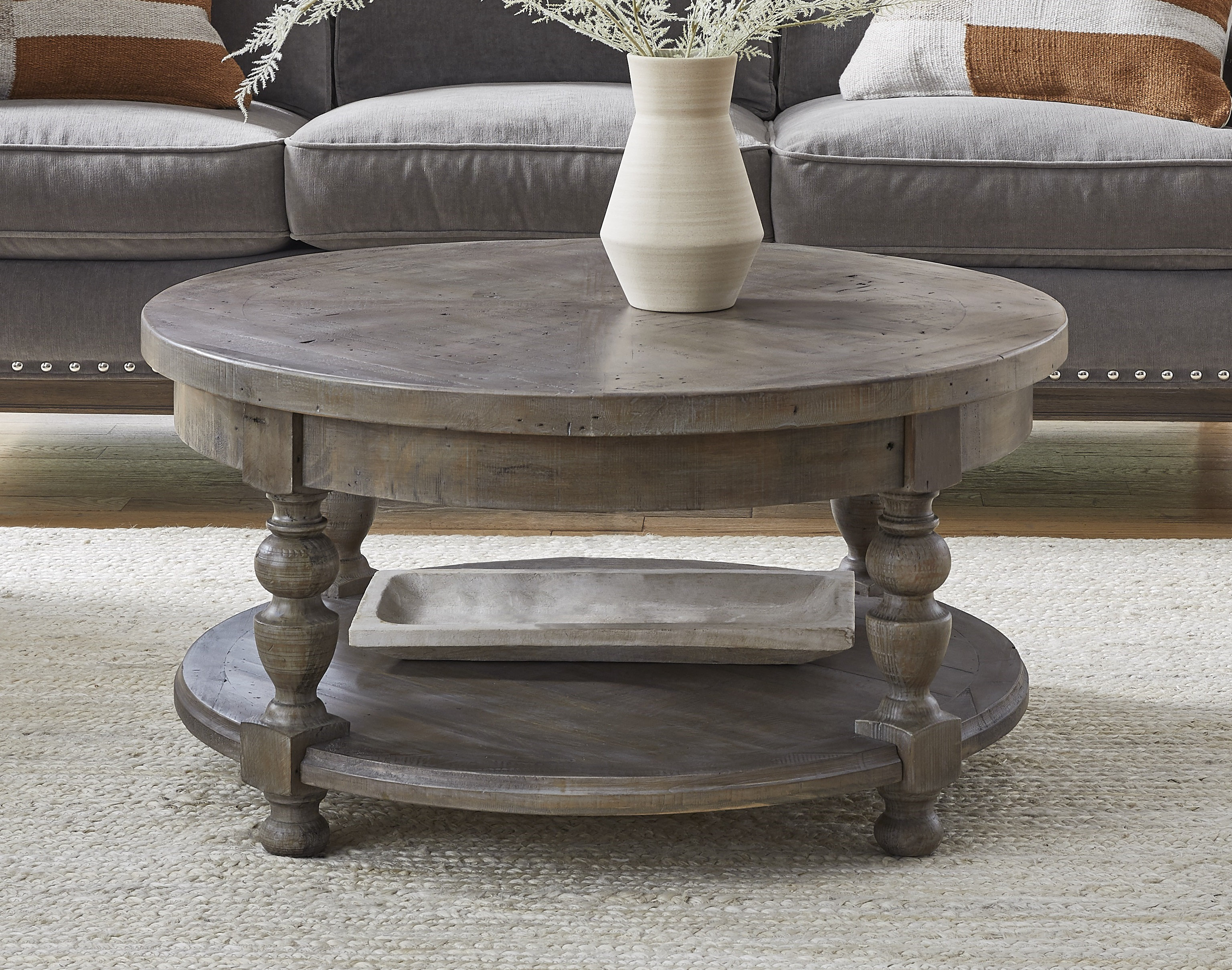 August Grove® Danaijah Pine Round Cocktail Table | Wayfair
