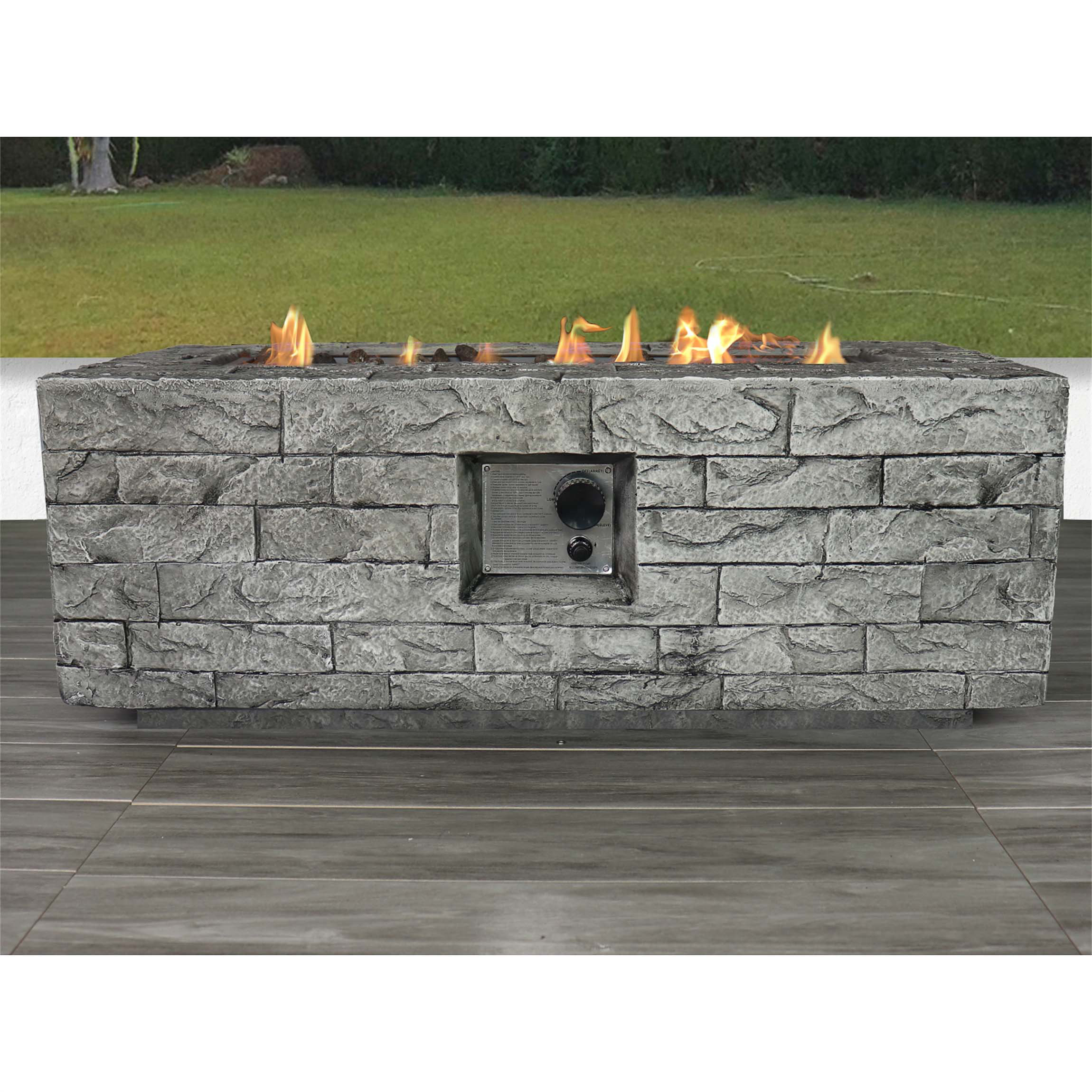 Millwood Pines Fibre Reinforced Concrete Propane/Natural Gas Fire pit ...