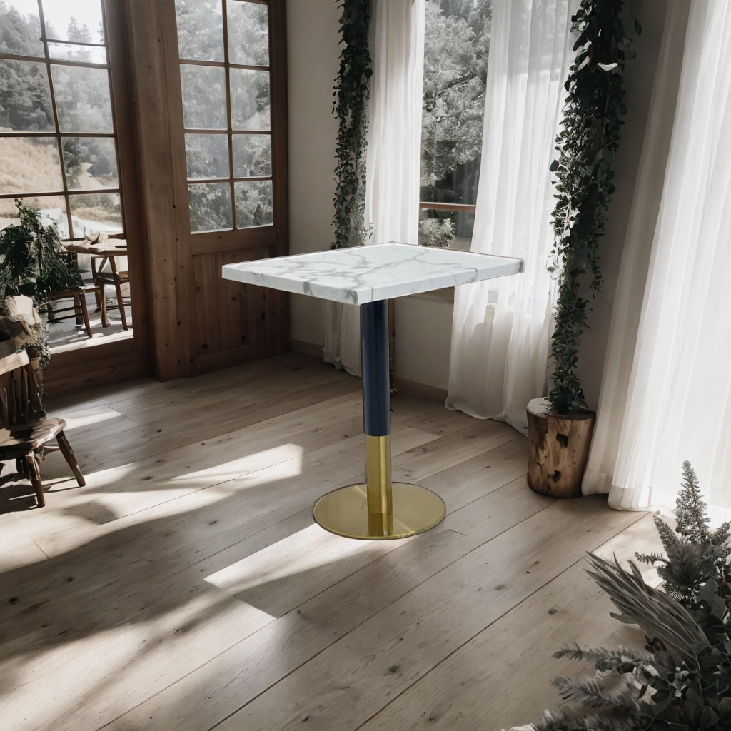 VK LLC Ybur 2 Person 24'' L x 40'' H Extendable Faux Marble High Top ...