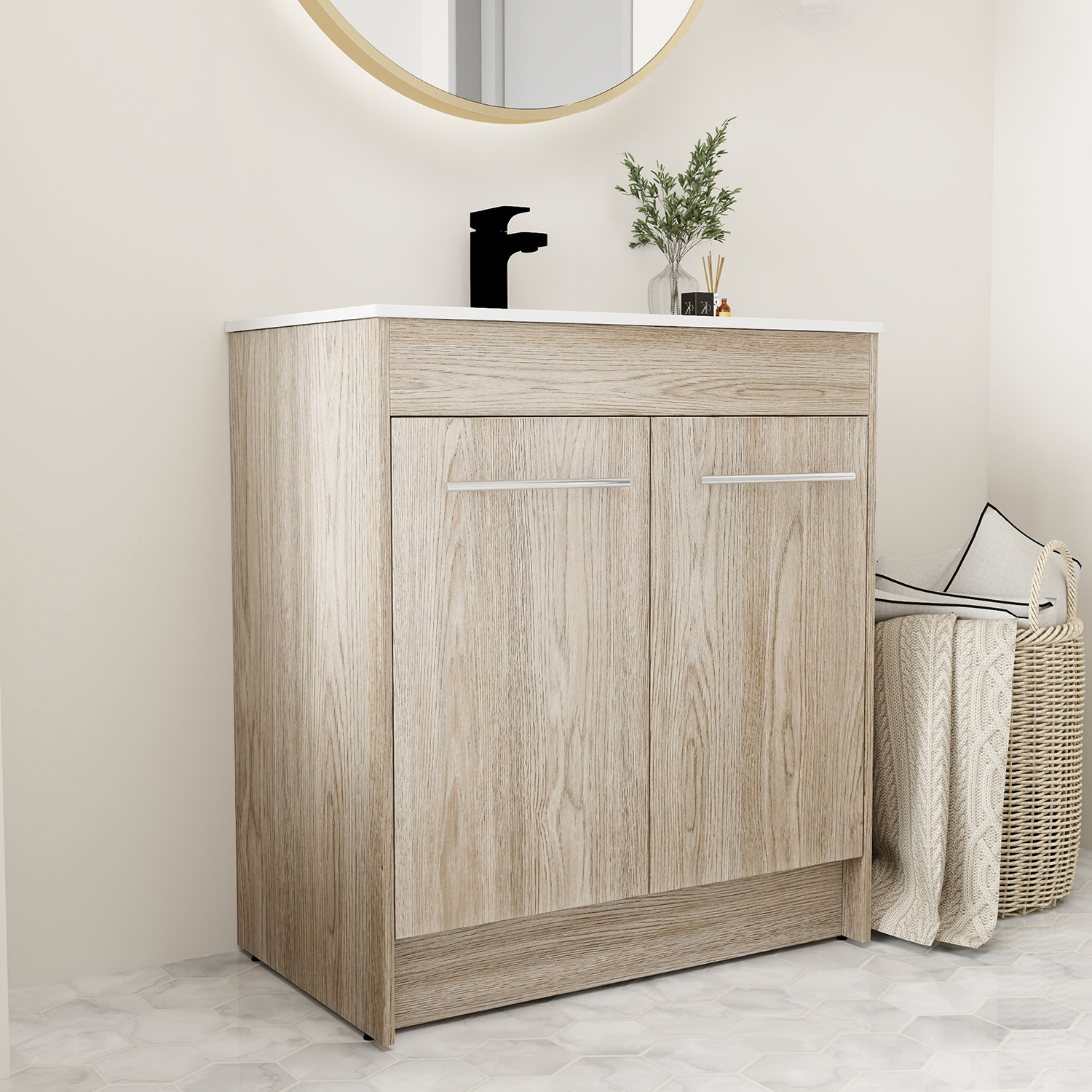 Ebern Designs Demler 30" Single Bathroom Vanity Set | Wayfair