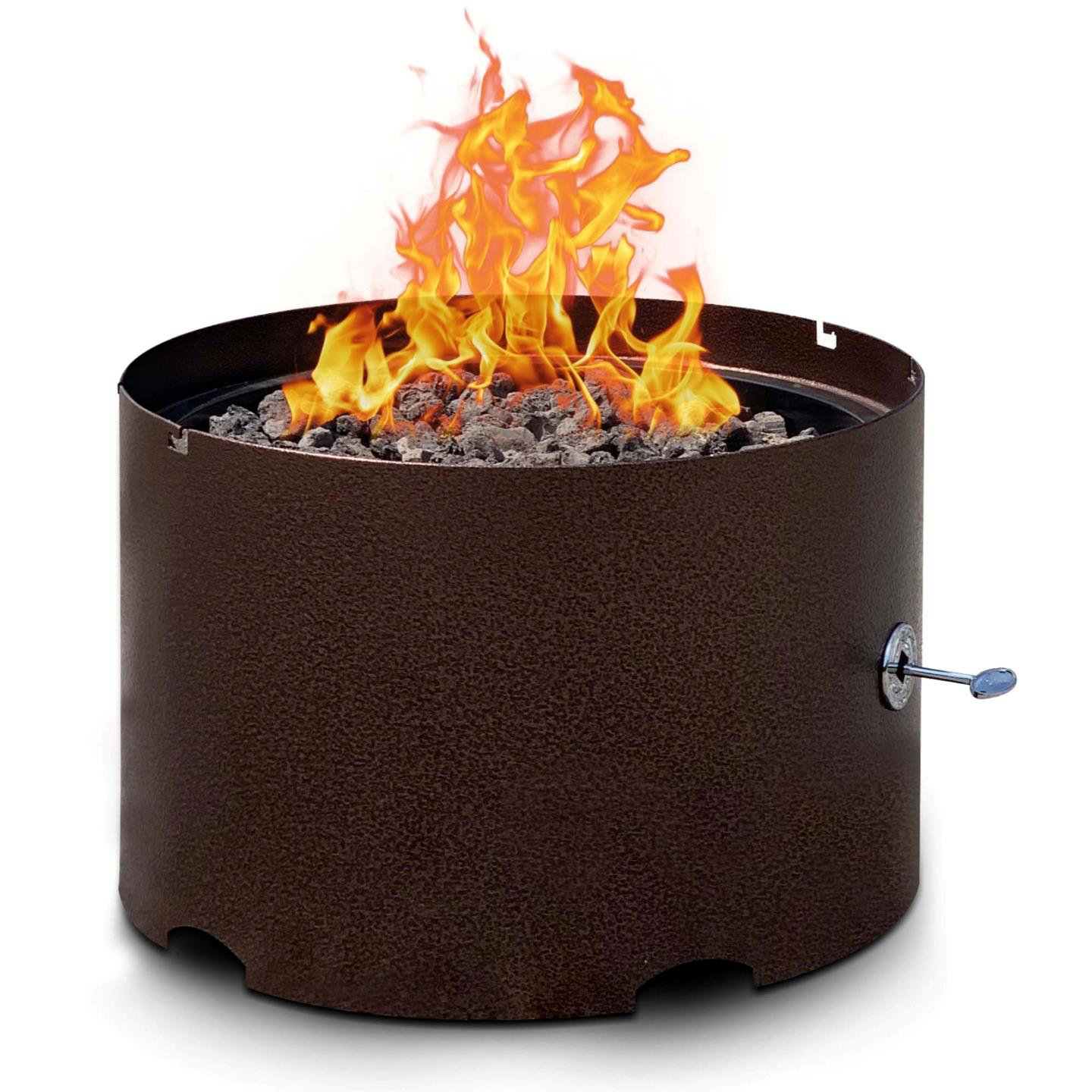 Dreffco Heavy-Duty Portable Propane Fire Pit - 20” Solid Steel Firepit ...