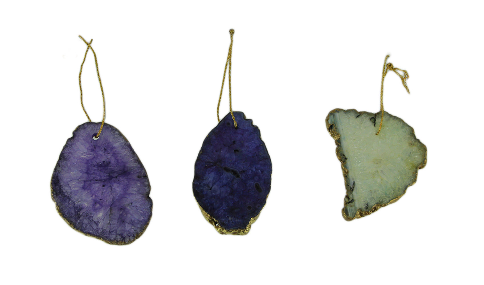 Dakota Fields Agate Rock Slice Suncatcher Hanging Window Ornaments Set ...