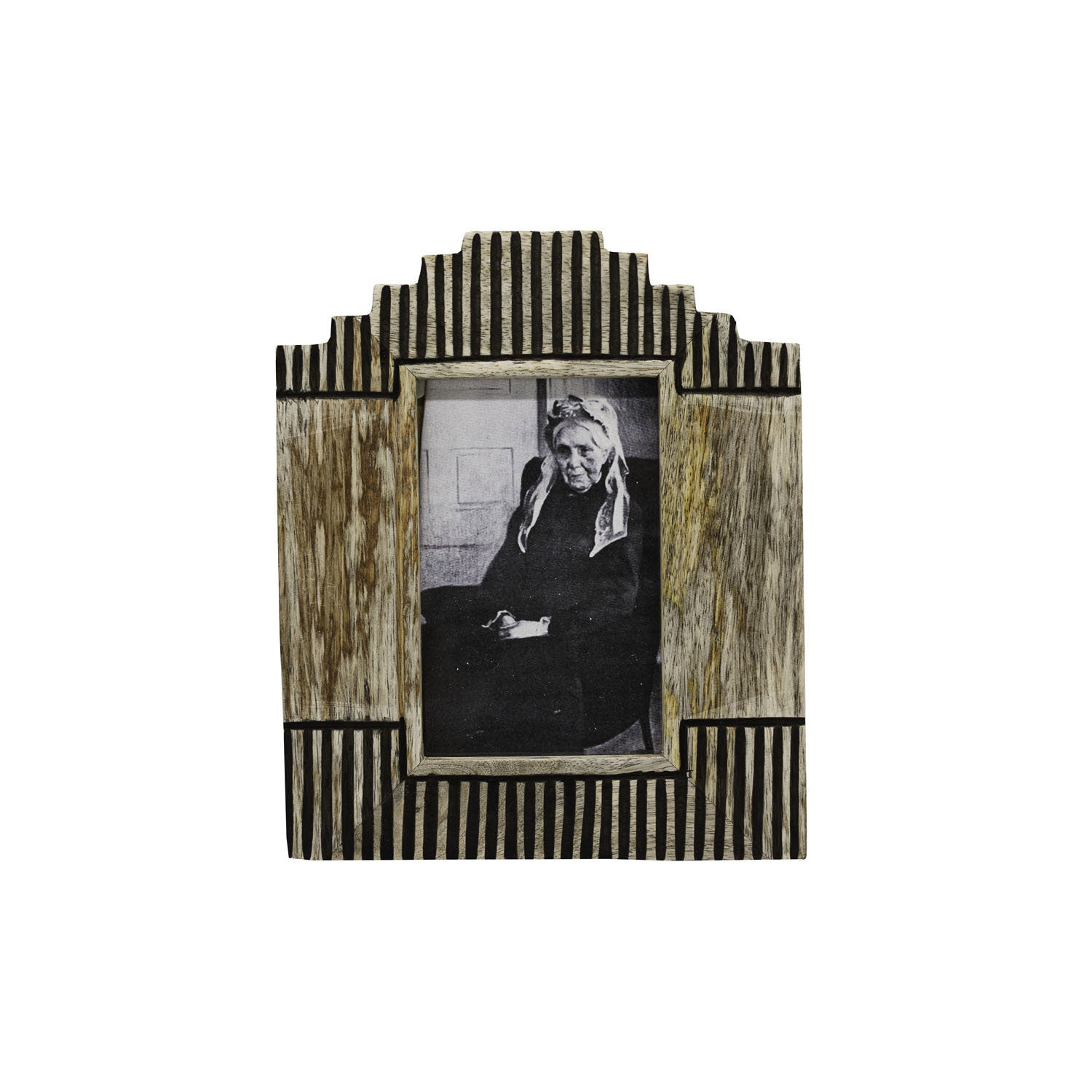 Union Rustic 4x6 Stepped Carved Picture Frame Natural Mango Wood, MDF ...