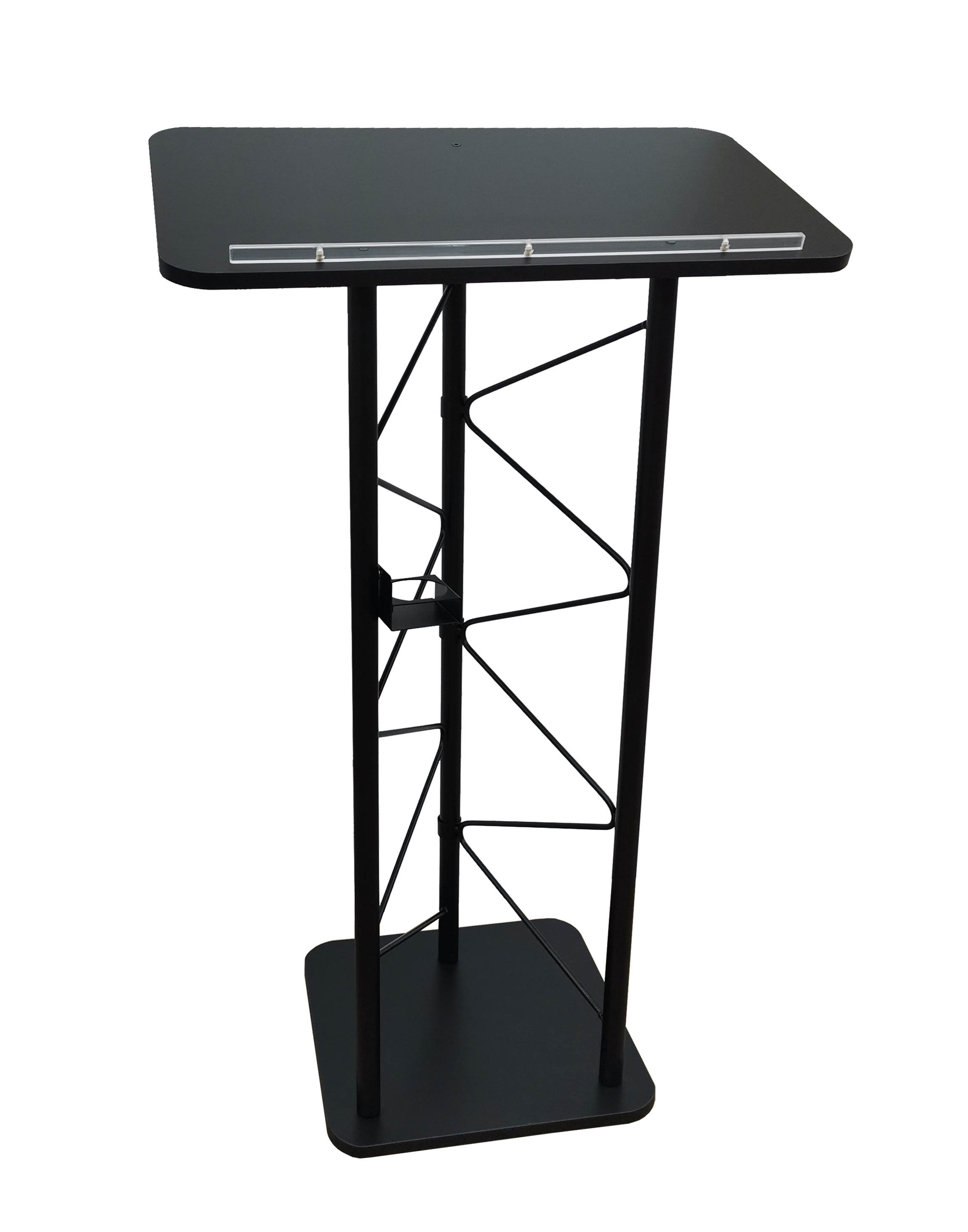 FixtureDisplays Truss Metal and Wood Podium 28" Wide Top Pulpit Lectern ...