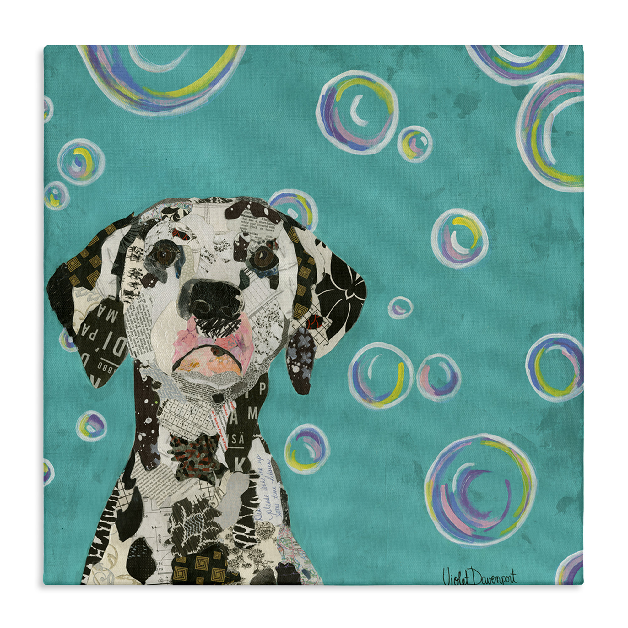 Red Barrel Studio® Love Of Bubbles Collage Canvas Wall Art by Violet ...