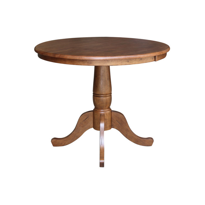 Charlton Home® Solid Wood Pedestal Dining Table & Reviews | Wayfair