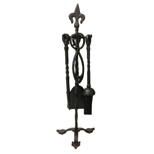 Belfry Heating Lucretia 5 Piece Iron Fireplace Tool Set | Wayfair.co.uk