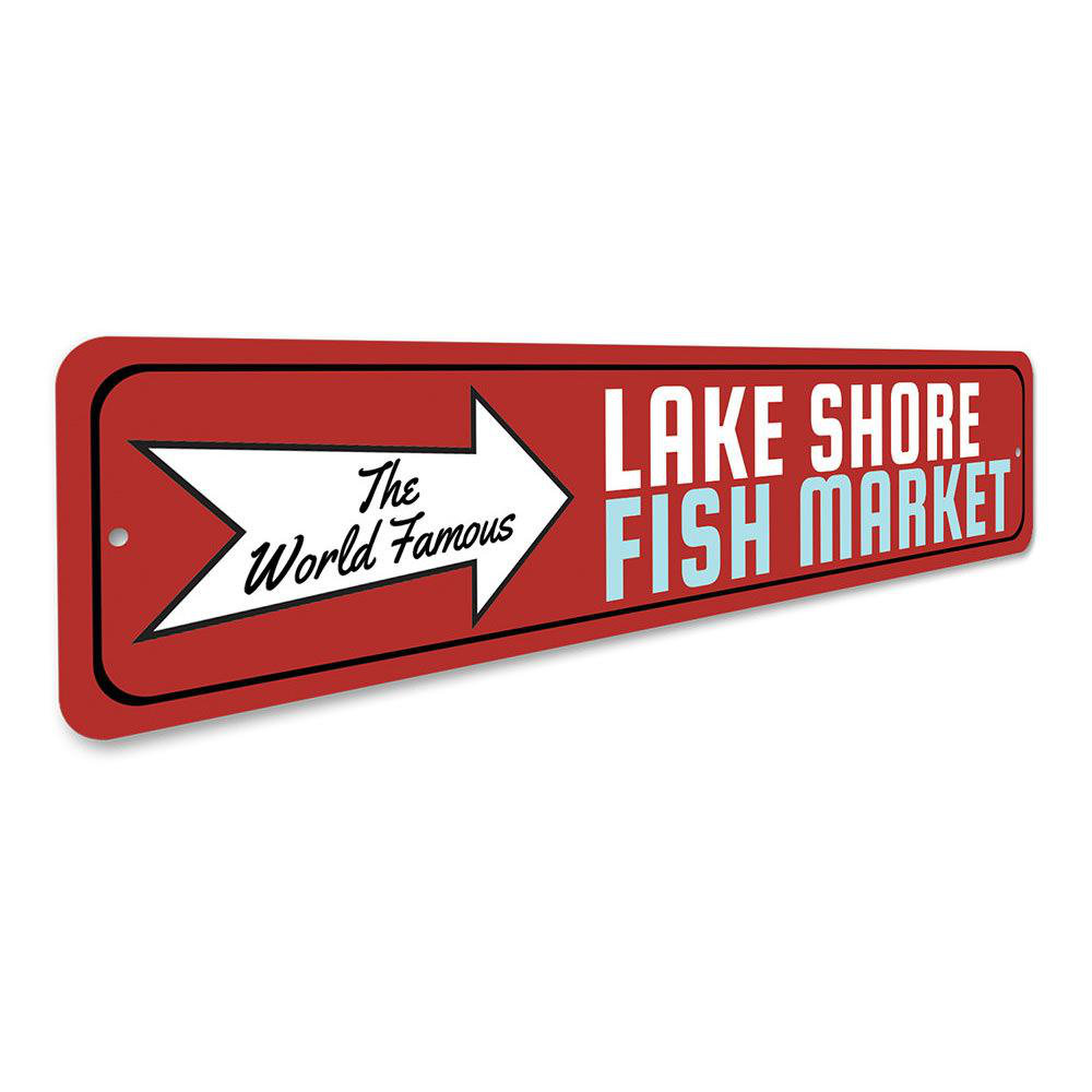 Lizton Sign Shop, Inc World Famous Fish Market Aluminum Sign | Wayfair