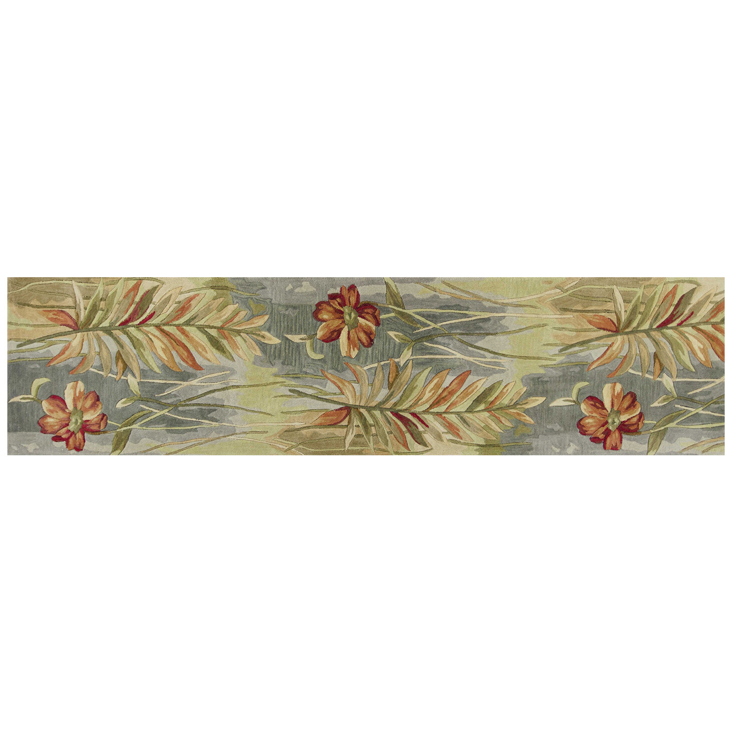 Bay Isle Home™ Brandonville Floral Machine Made Runner 3'6" x 10' Wool ...