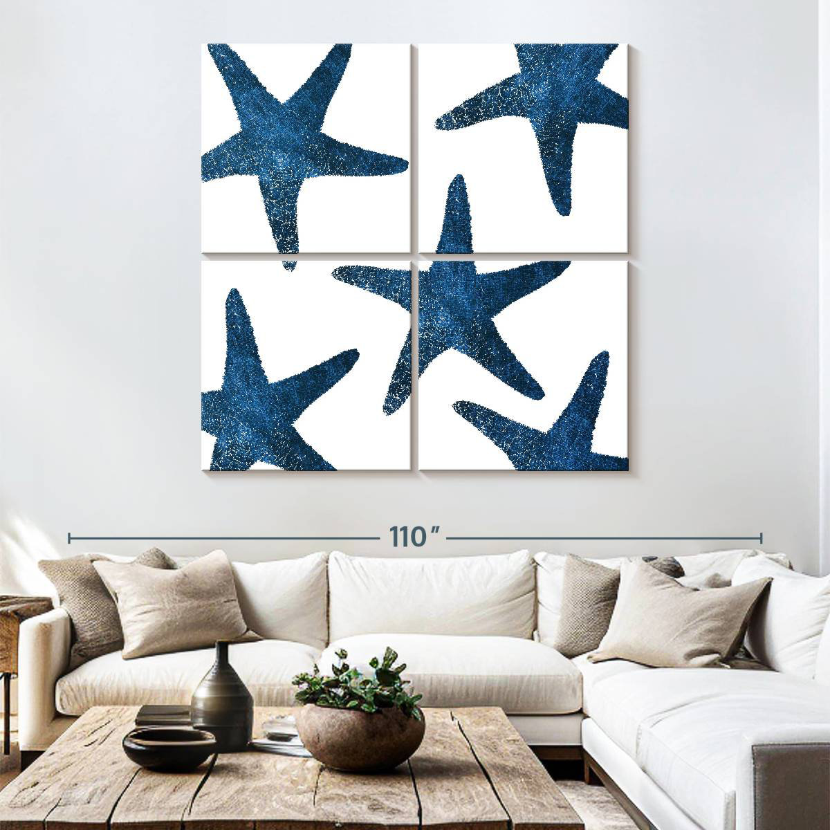 Elephant Stock Navy Starfish Collage | Wayfair