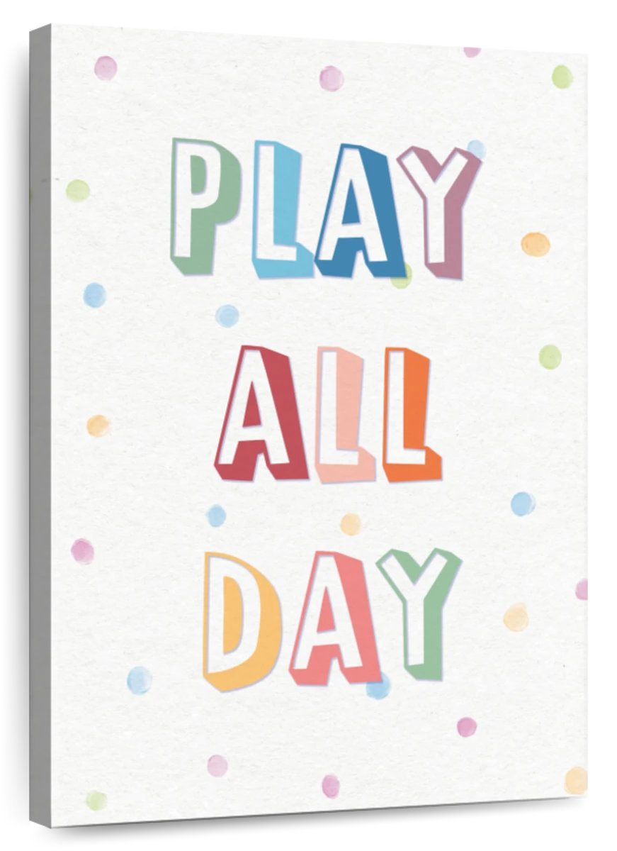 Elephant Stock Play All Day Nursery Sign | Wayfair
