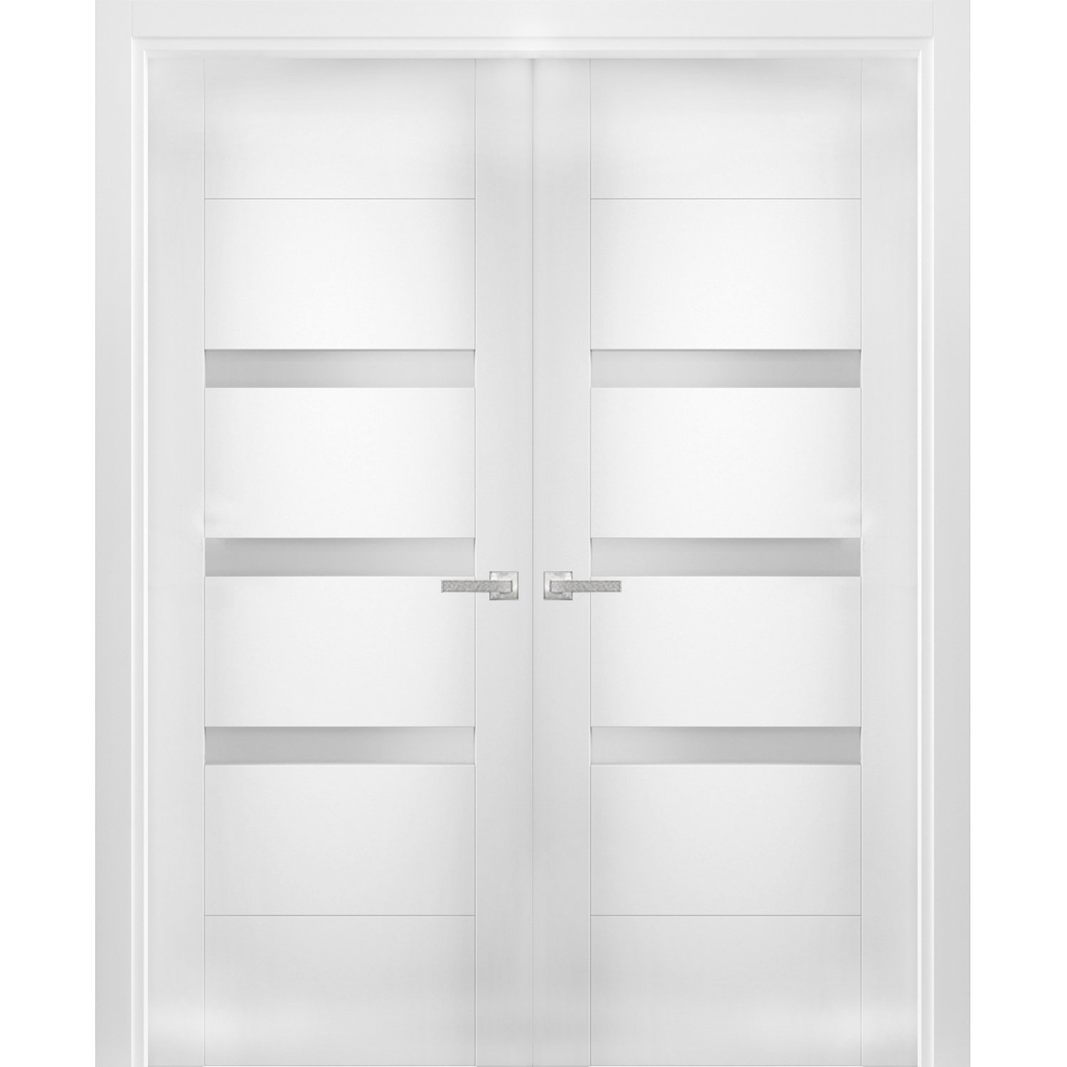 VDomDoors Sete Frosted Glass Standard White Doors - Wayfair Canada