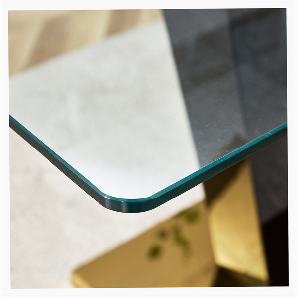 Mercer41 Large Modern Minimalist Rectangular Glass Dining Table with ...