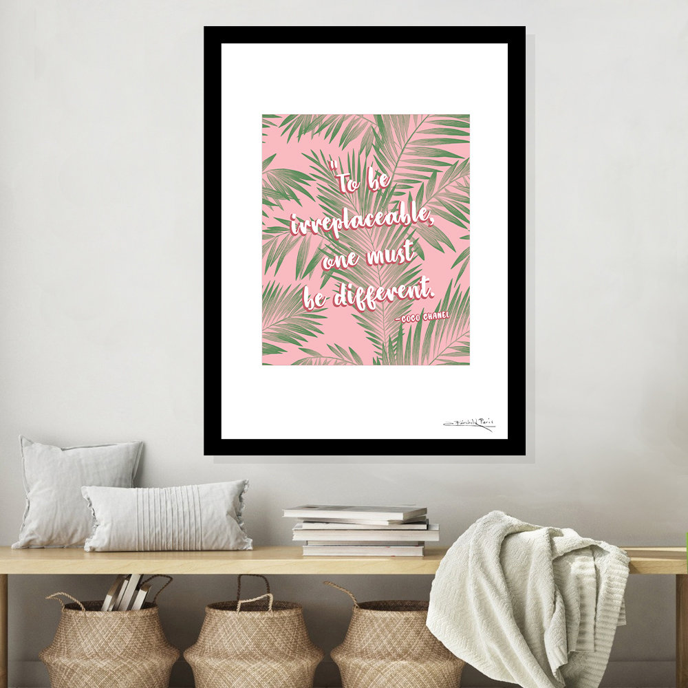 Bay Isle Home™ Fashion "to Be Irreplaceable...." Quote - Picture Frame ...