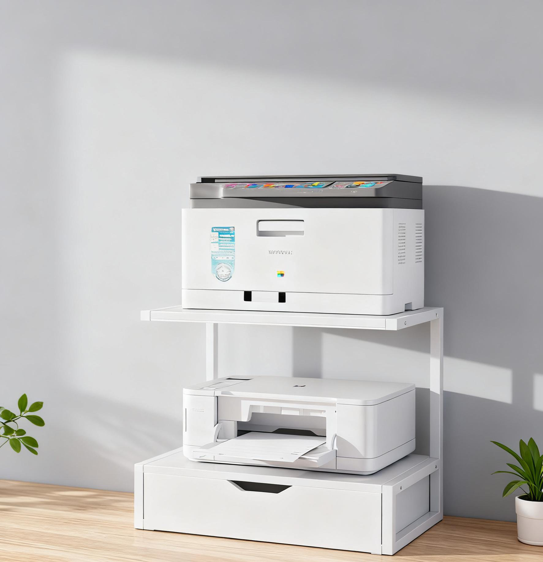 Latitude Run® 2 Tier Printer Stand With Storage Shelf, Multi-Purpose ...