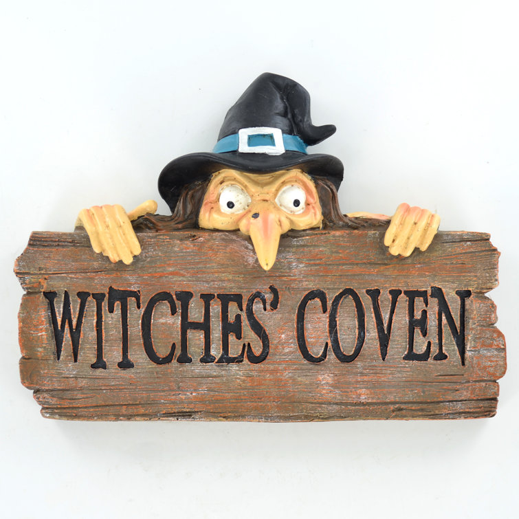 Happy Larry Witches' Coven Wall Plaque Sign | Wayfair.co.uk