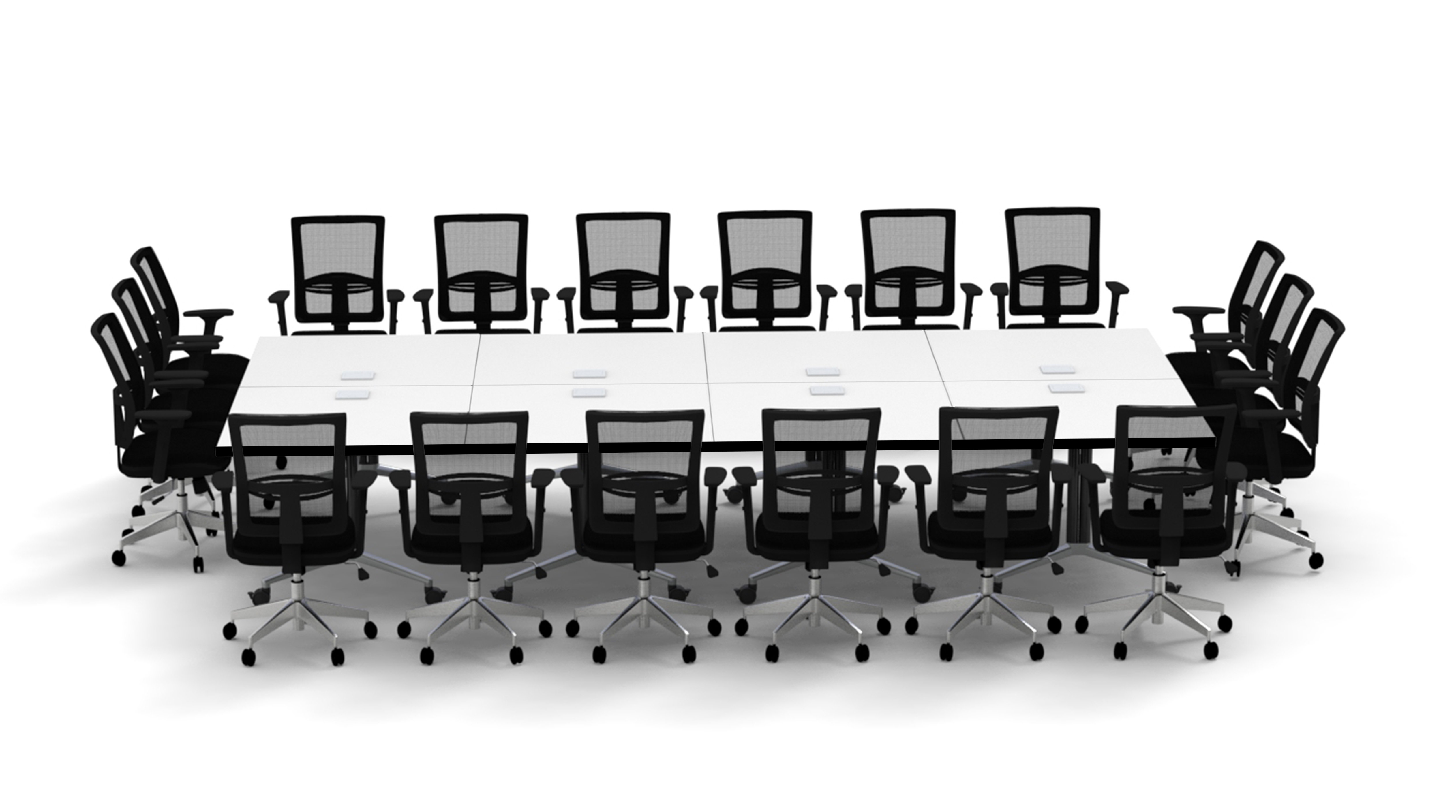 Team Tables Rectangle 18 Person Flip Top 72'' L Modular Training Table ...