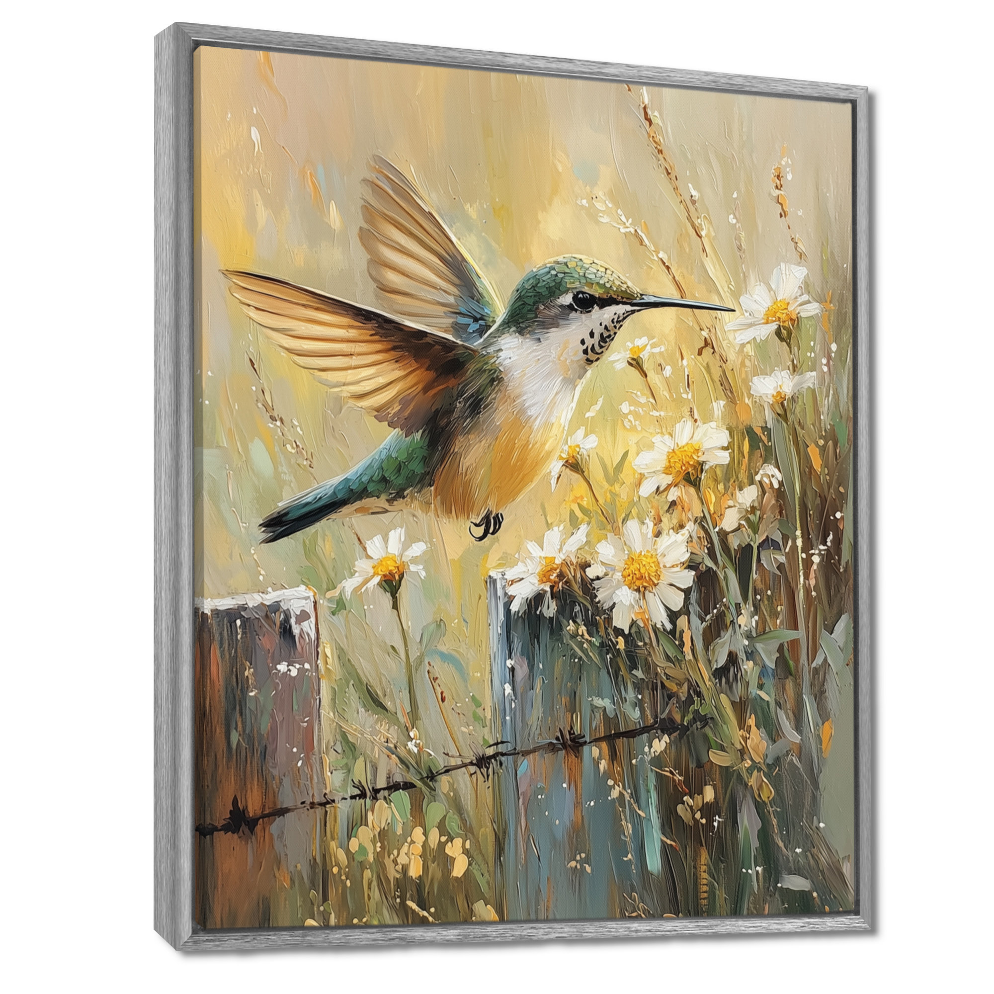 Winston Porter Lloyd Hummingbird By The Farm Fence I - Bird Wall Art ...