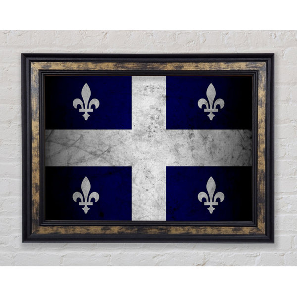 Bright Star Quebec Grunge Flag - Single Picture Frame Art Prints ...