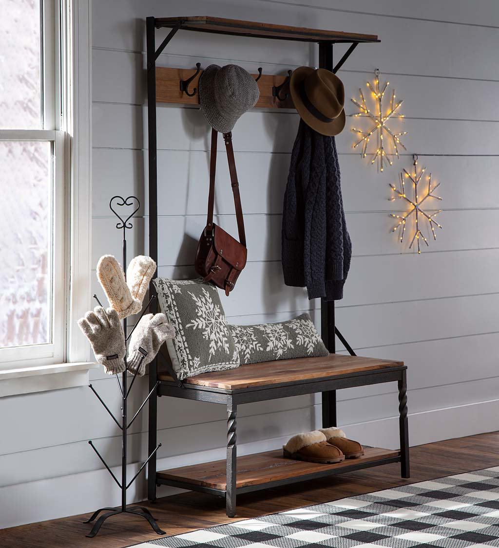 Plow & Hearth Hall Tree Coat Rack with Shoe Storage & Reviews - Wayfair ...