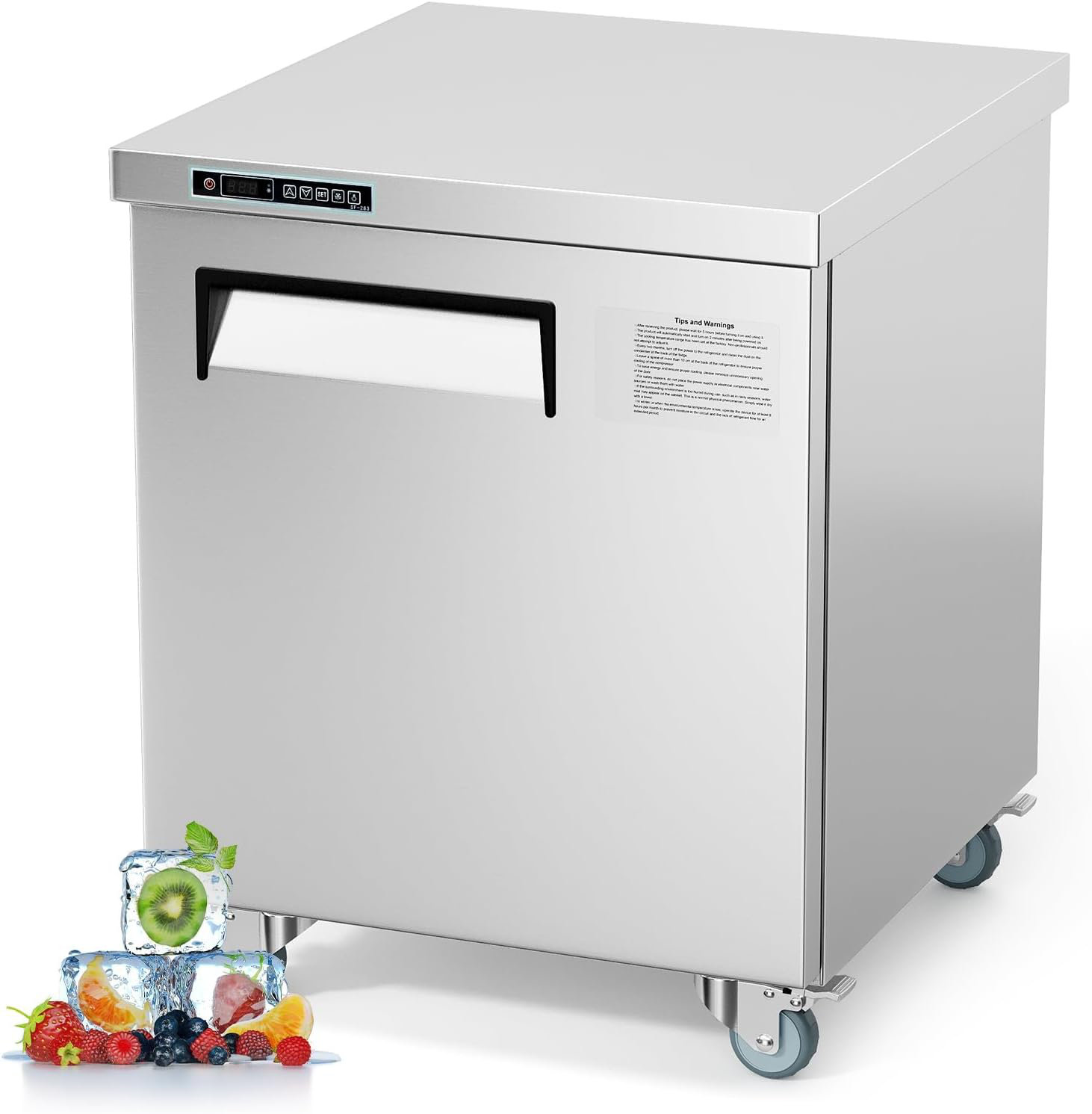 gaomon Commercial Refrigerator, Undercounter Worktop Refrigerator,12.85 ...