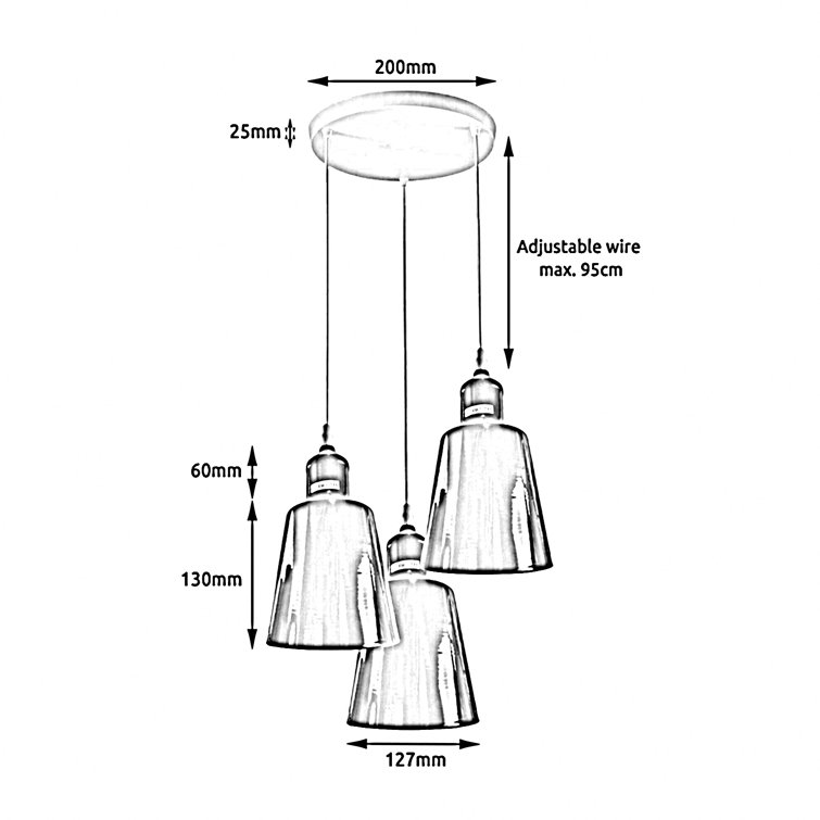 17 Stories 3 - Light Cluster Bell Pendant | Wayfair.co.uk