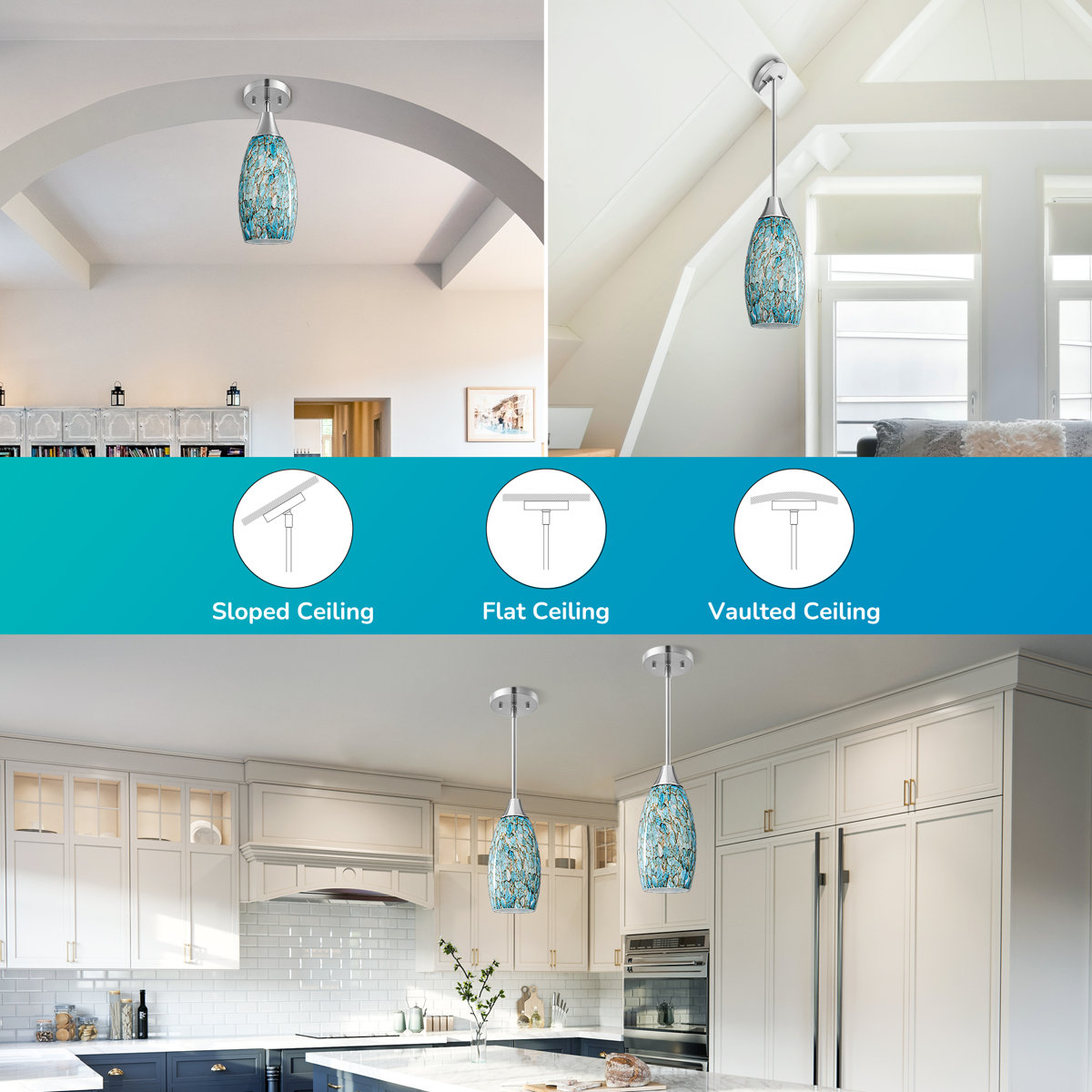 Wade Logan® Anamta 1 - Light Single Teardrop Pendant & Reviews | Wayfair