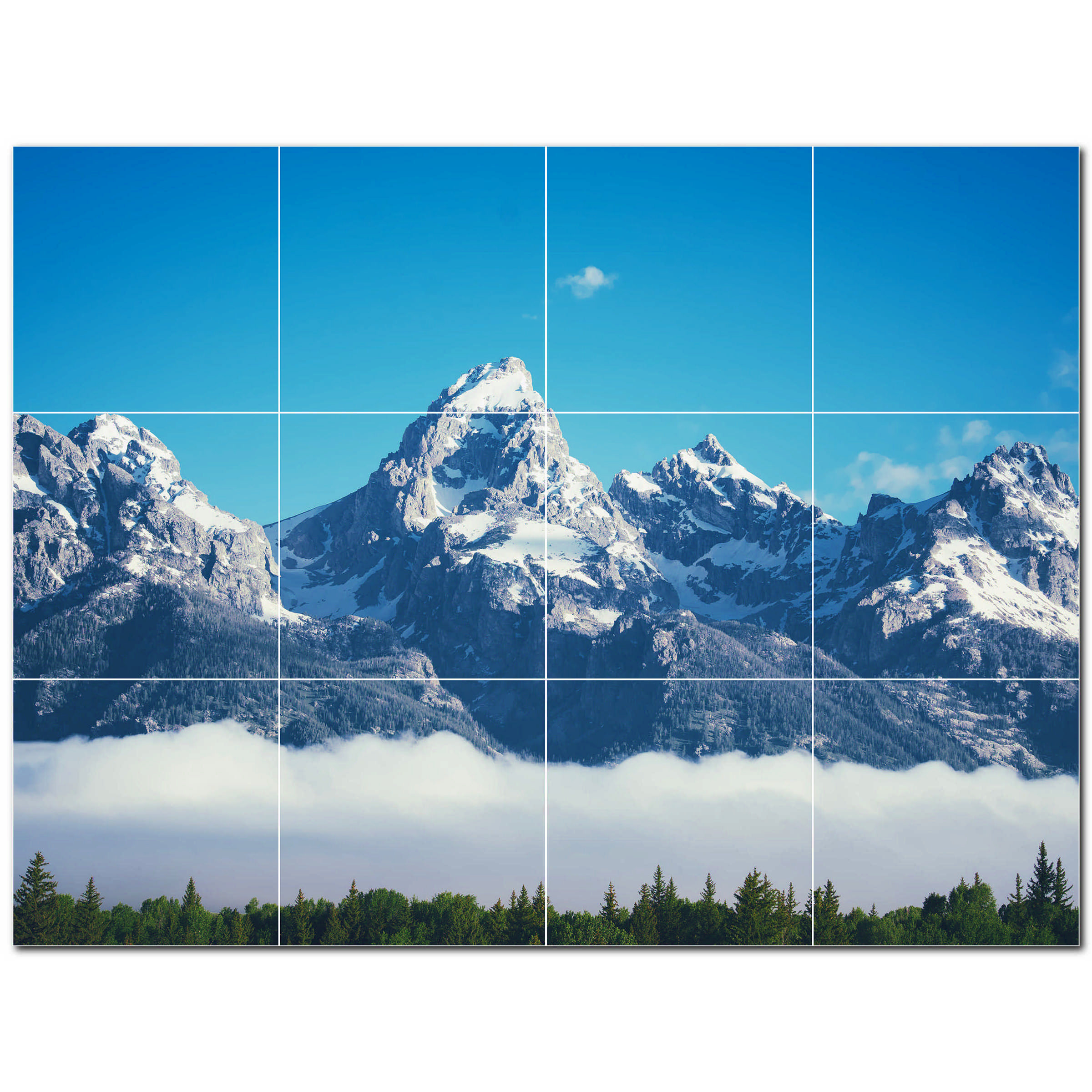 Picture-Tiles.com Mountains Photo 6'' x 6'' Satin Ceramic Decorative ...