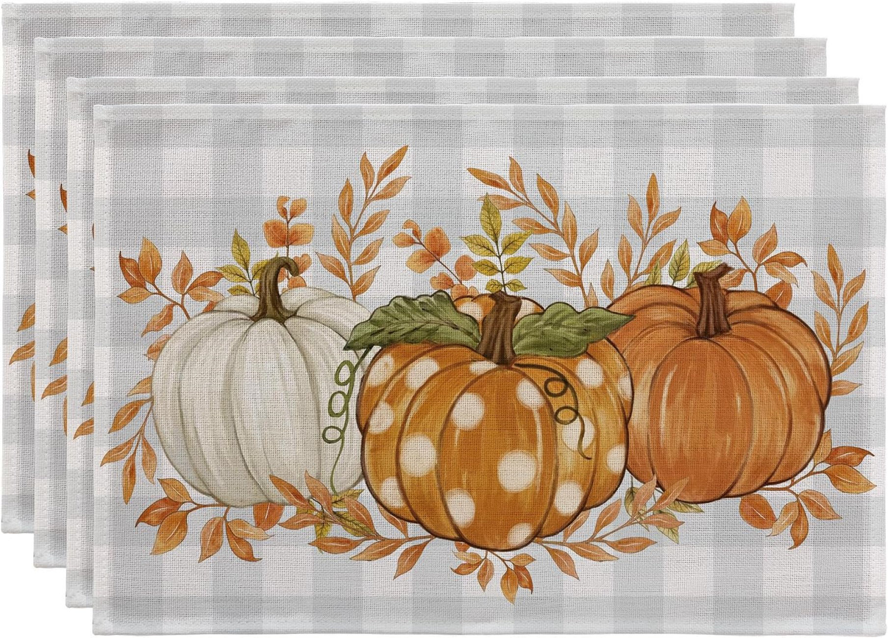 The Holiday Aisle® Placemats Set Of 4-12 X 18 Inch Thanksgiving Autumn ...