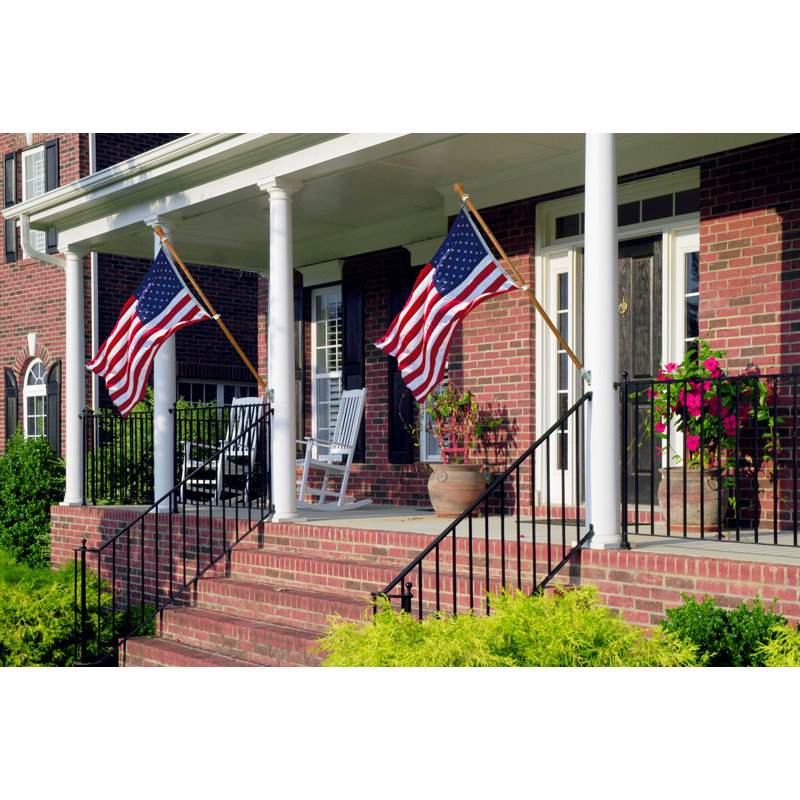 ILOT 56" Wooden Flag Pole For House Pack Of 2 Improved Design Tangle ...