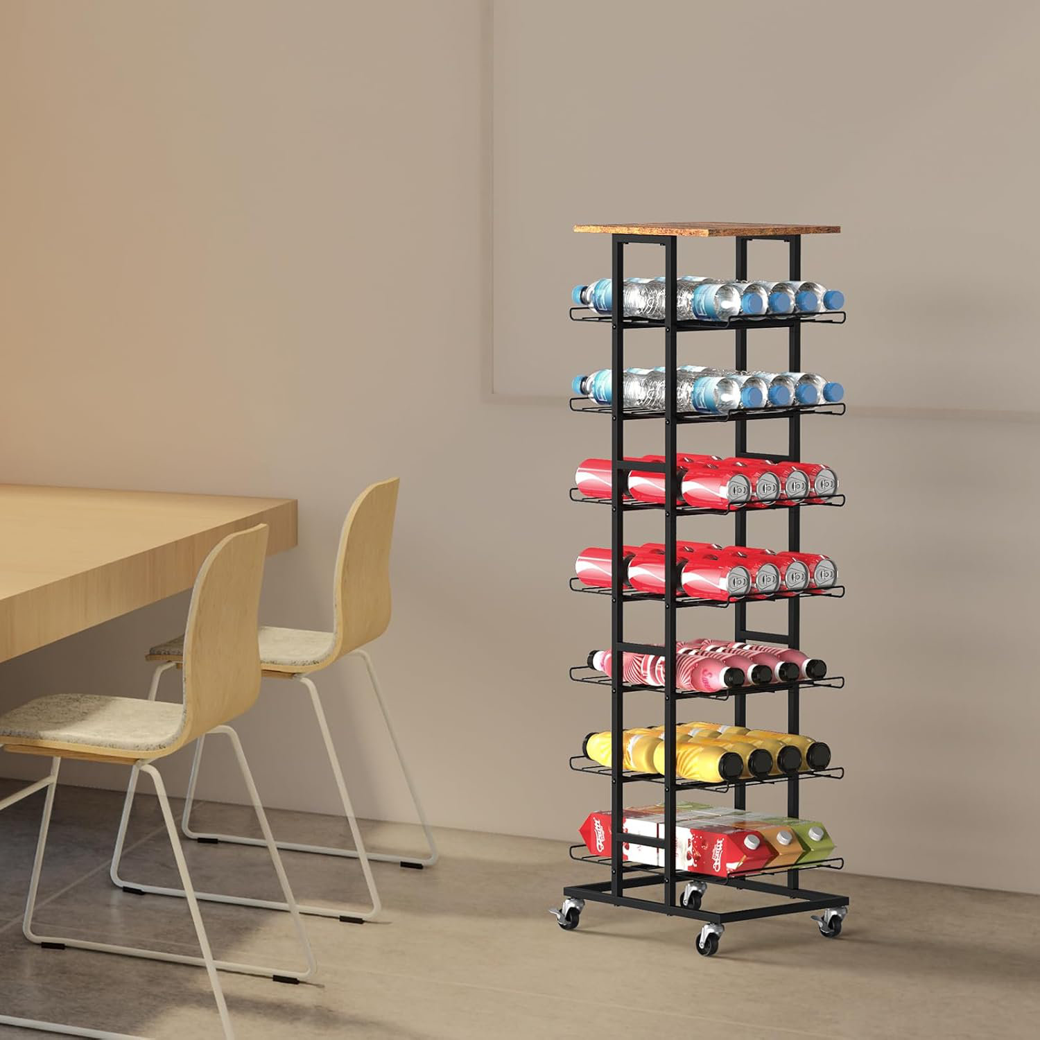 17 Stories Water Bottle Organizer 8 Tier Water Bottle Holder With ...