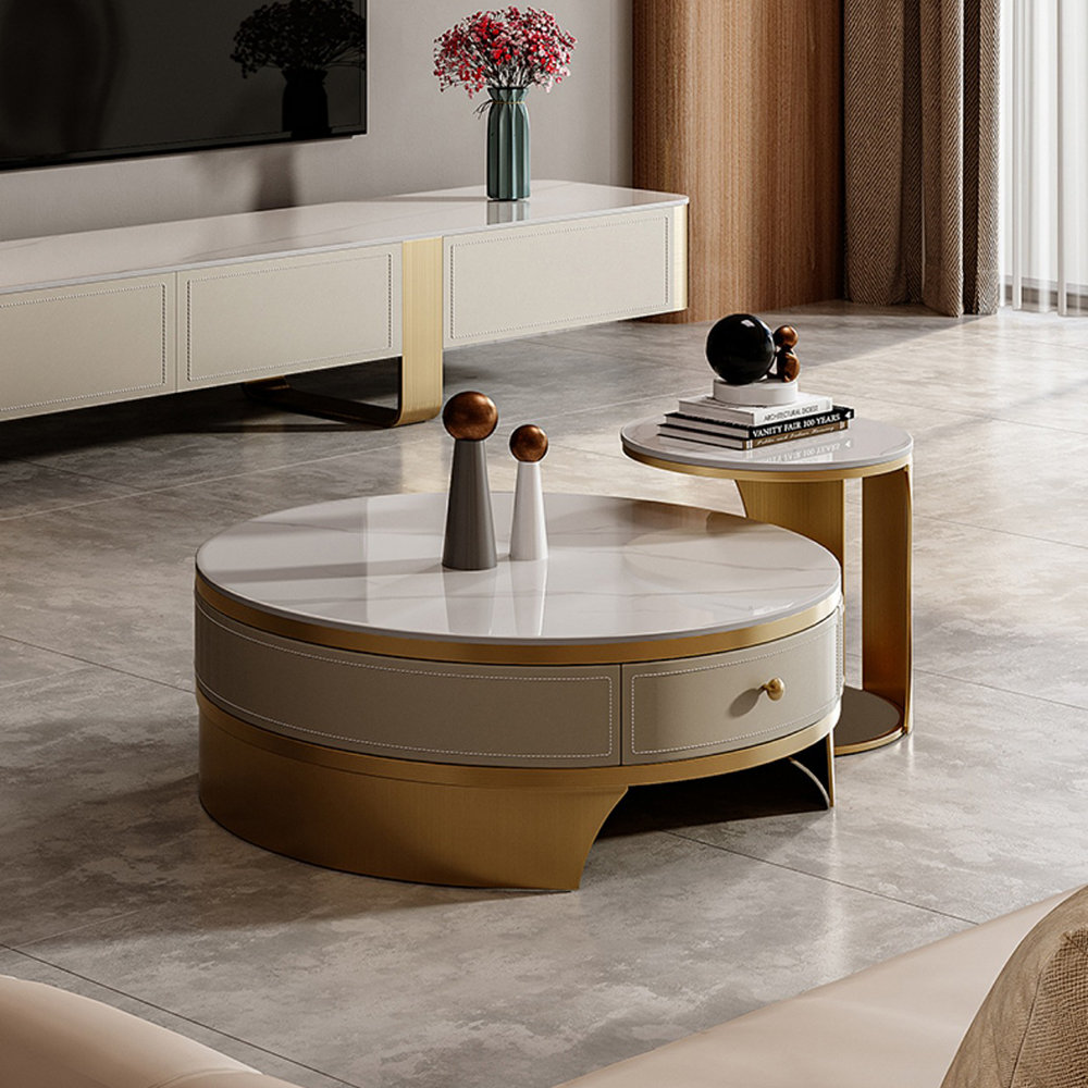 Everly Quinn Coffee table Set With Drawer | Wayfair