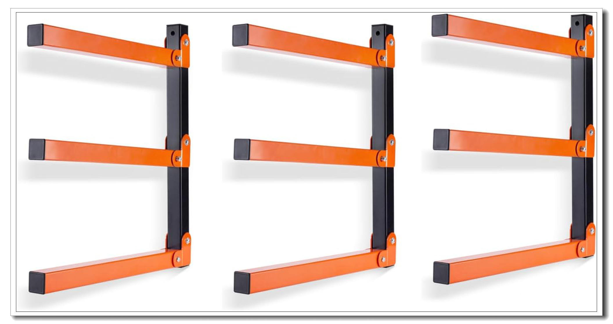 WFX Utility™ 3-Pack 3-Level Wall Mounted Lumber Storage Racks, Heavy ...