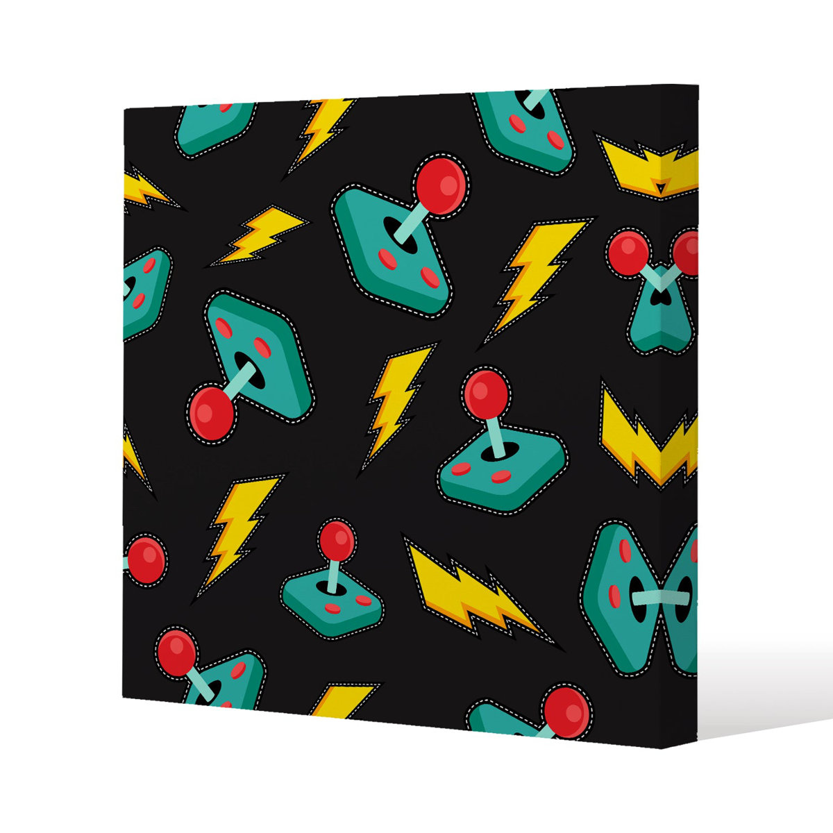 World Menagerie Retro video game joystick Slim Style Canvas Print, 15mm ...