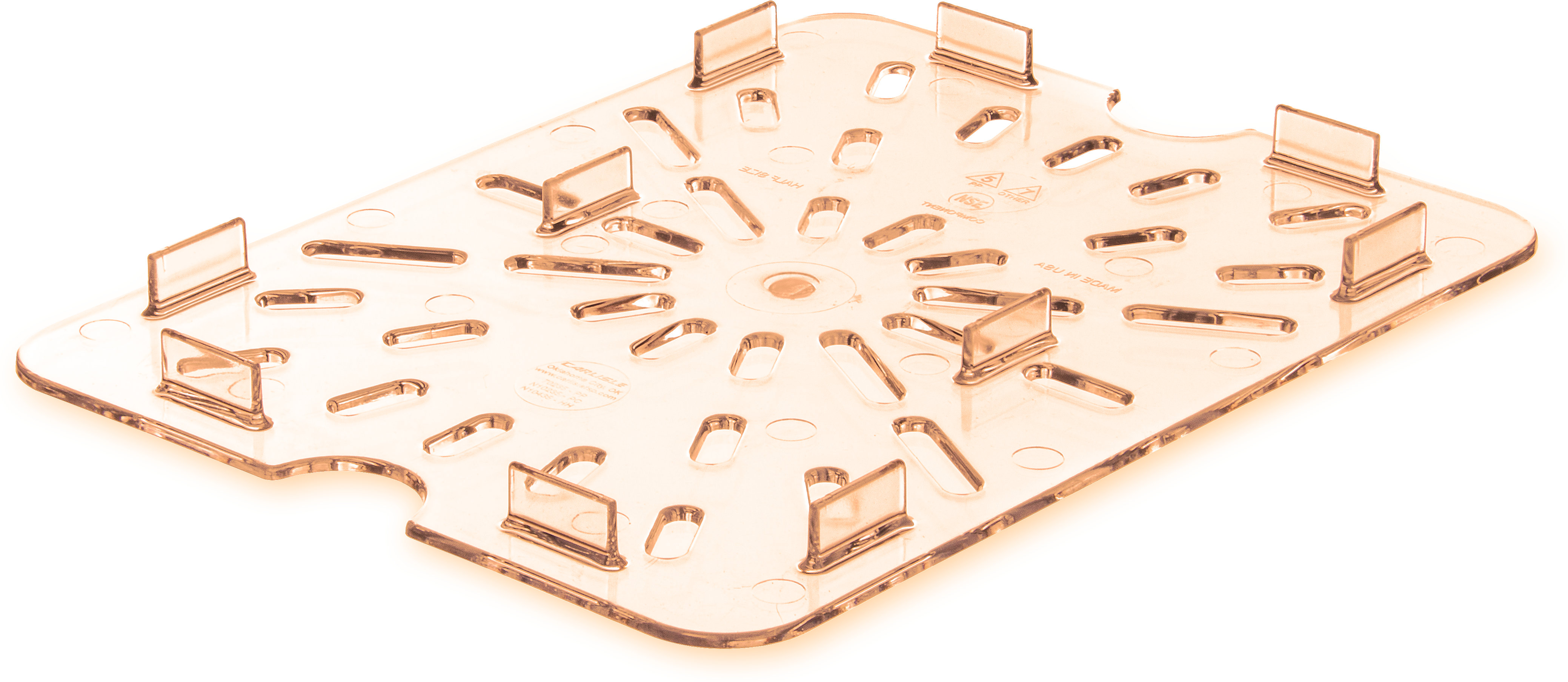 Carlisle Food Service Products Top Notch® Yellow Rectangle Plastic Lid ...