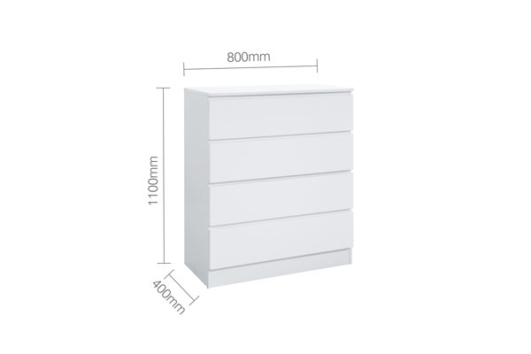 17 Stories Oslo 4 Drawer 80Cm W Chest of Drawers | Wayfair.co.uk