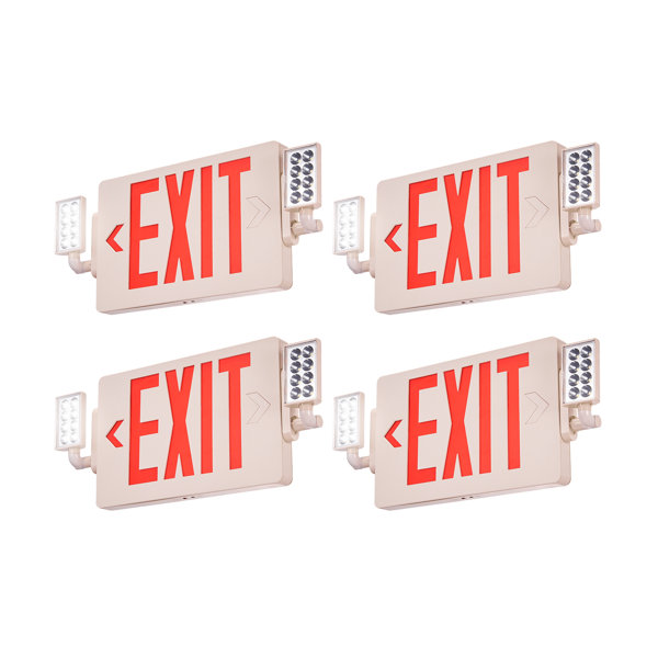 VEVOR LED Double Sided Emergency Exit Combo Sign | Wayfair