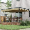 Outsunny 10' x 7' Patio Pergola with Retractable Canopy, Khaki | Wayfair