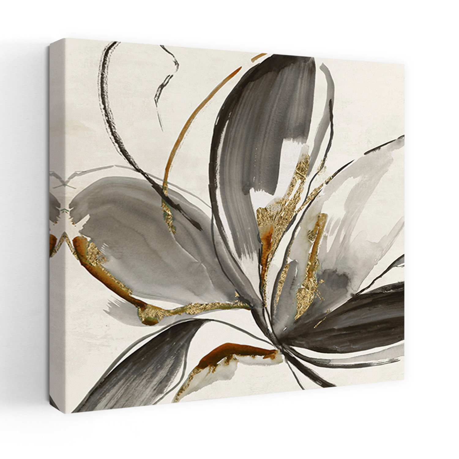 Latitude Run® Grey Glory II Abstract Elegant Minimalist Nature Art ...