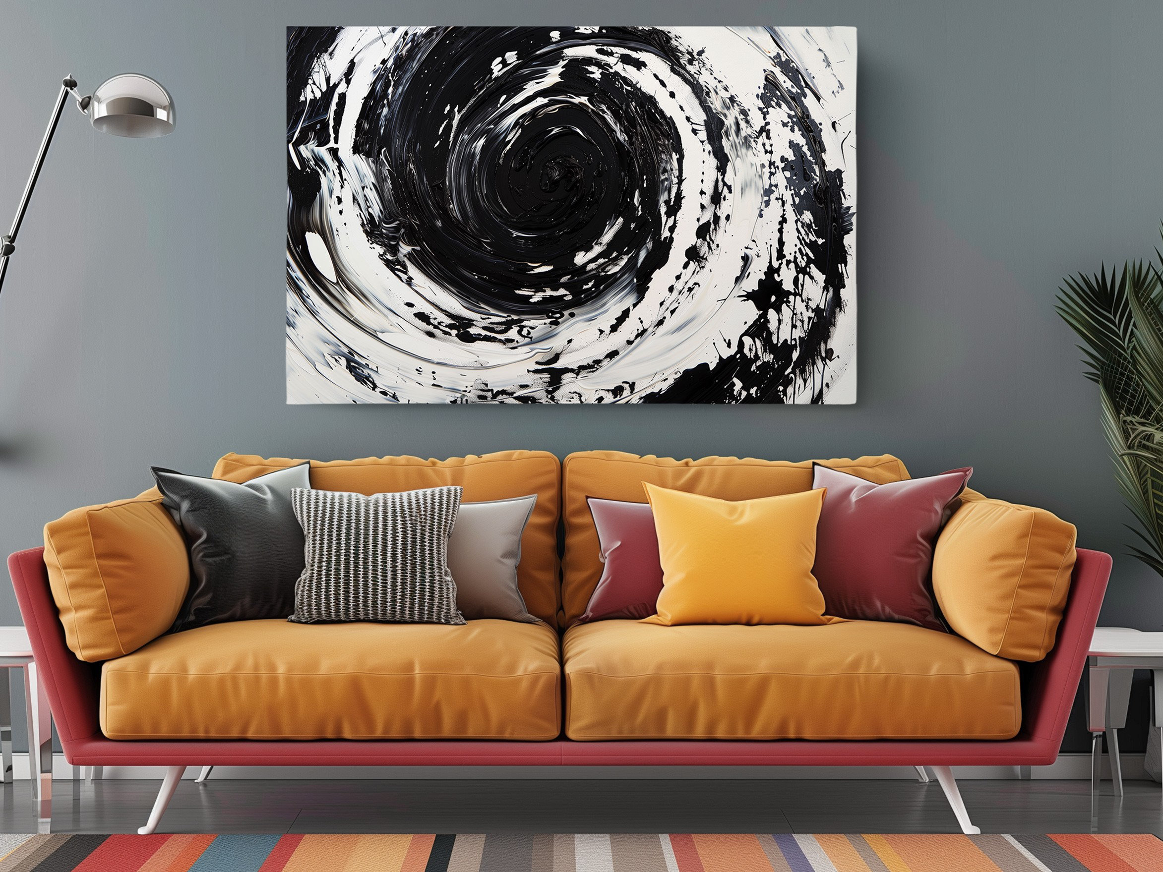 Ivy Bronx Linus A. Wilson Numbness White and Black Canvas Print | Wayfair