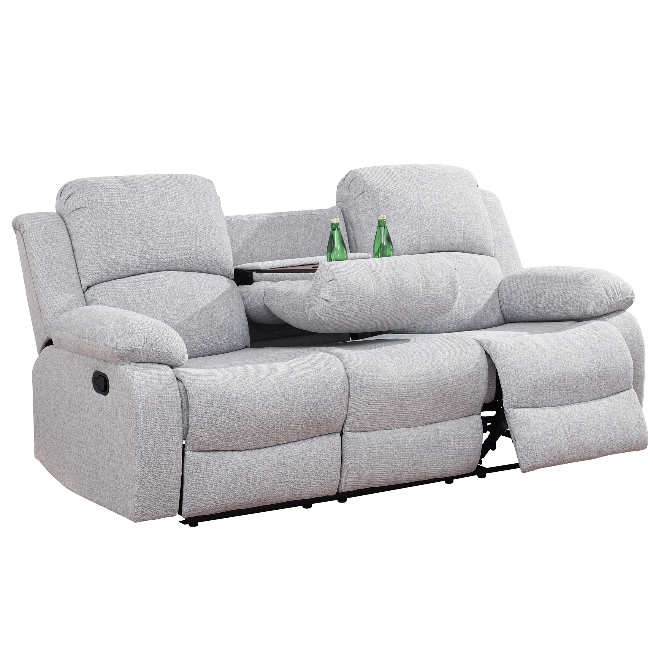 Latitude Run® 3-Seater Recliner Sofa Chair, Home Theatre Sofa with ...