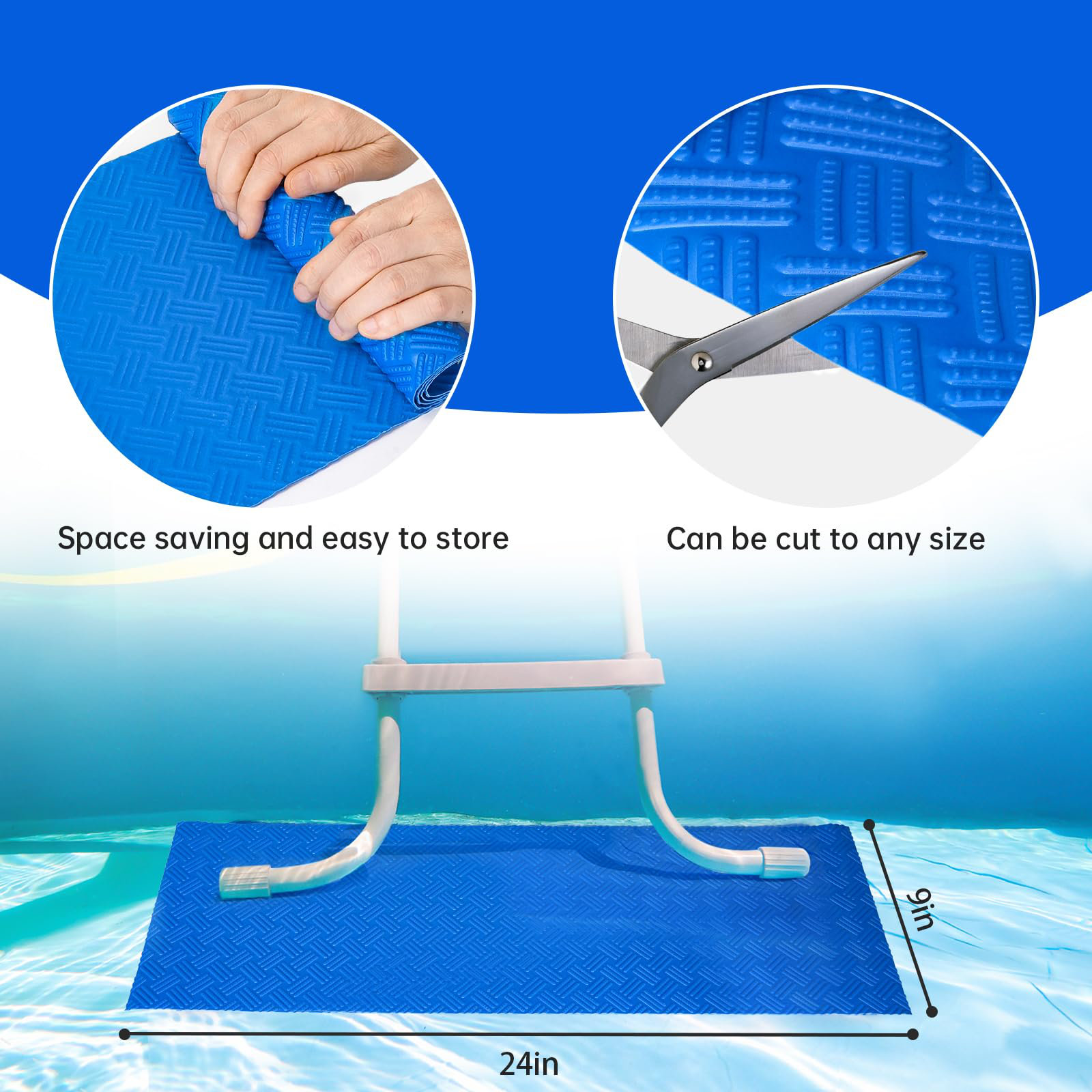 Fashion Finesse Swimming Pool Ladder Mat - Protective Pool Ladder Pad ...