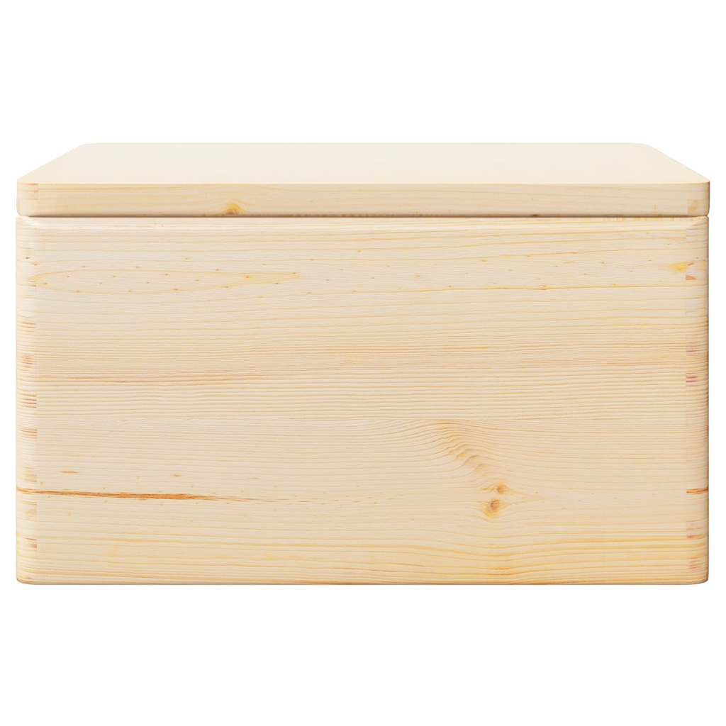 Loon Peak® Wooden Box Natural Solid Pine Wood Large Wooden Storage Box ...