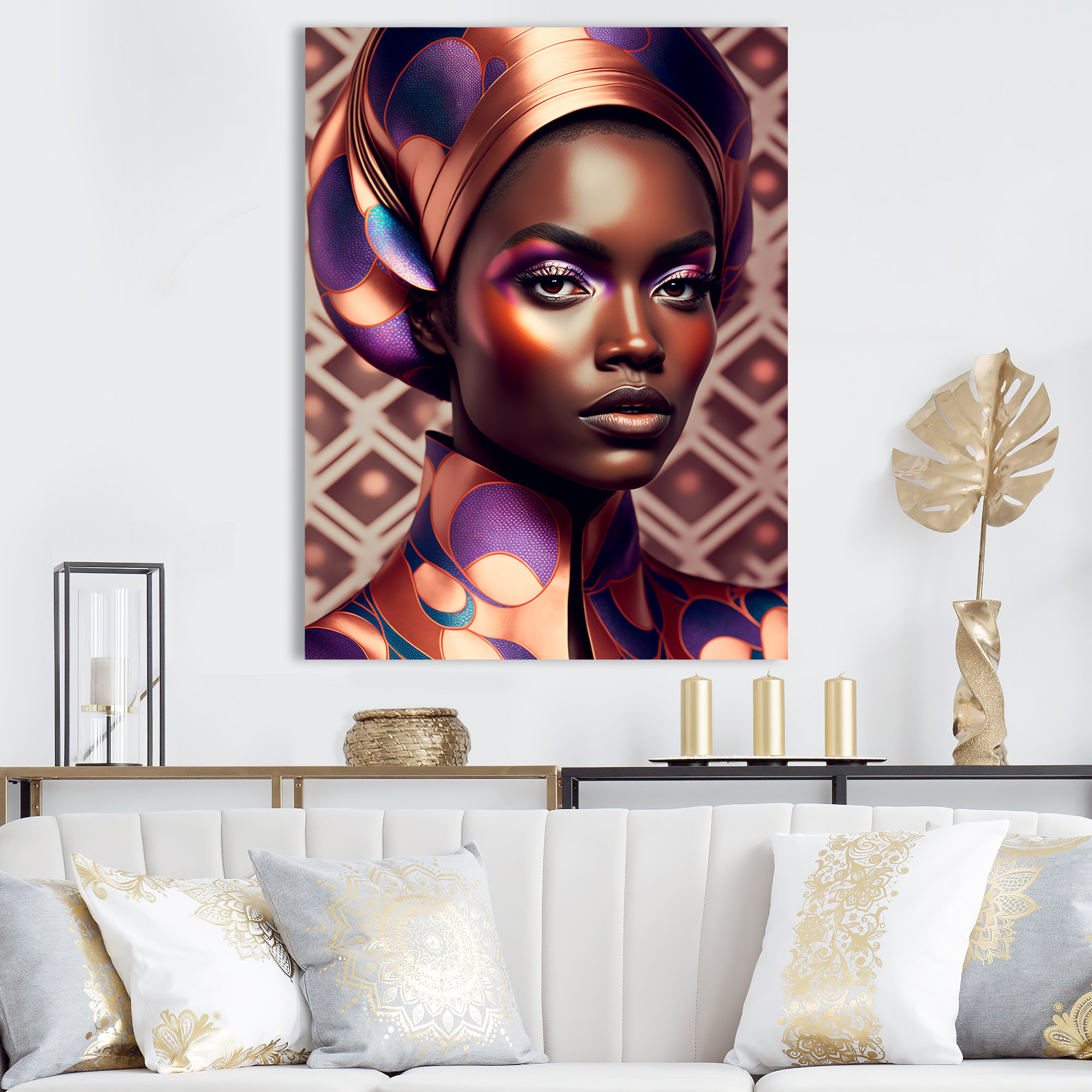 Dakota Fields Hamdah Avant-Garde Elegant African Woman Wall Décor | Wayfair