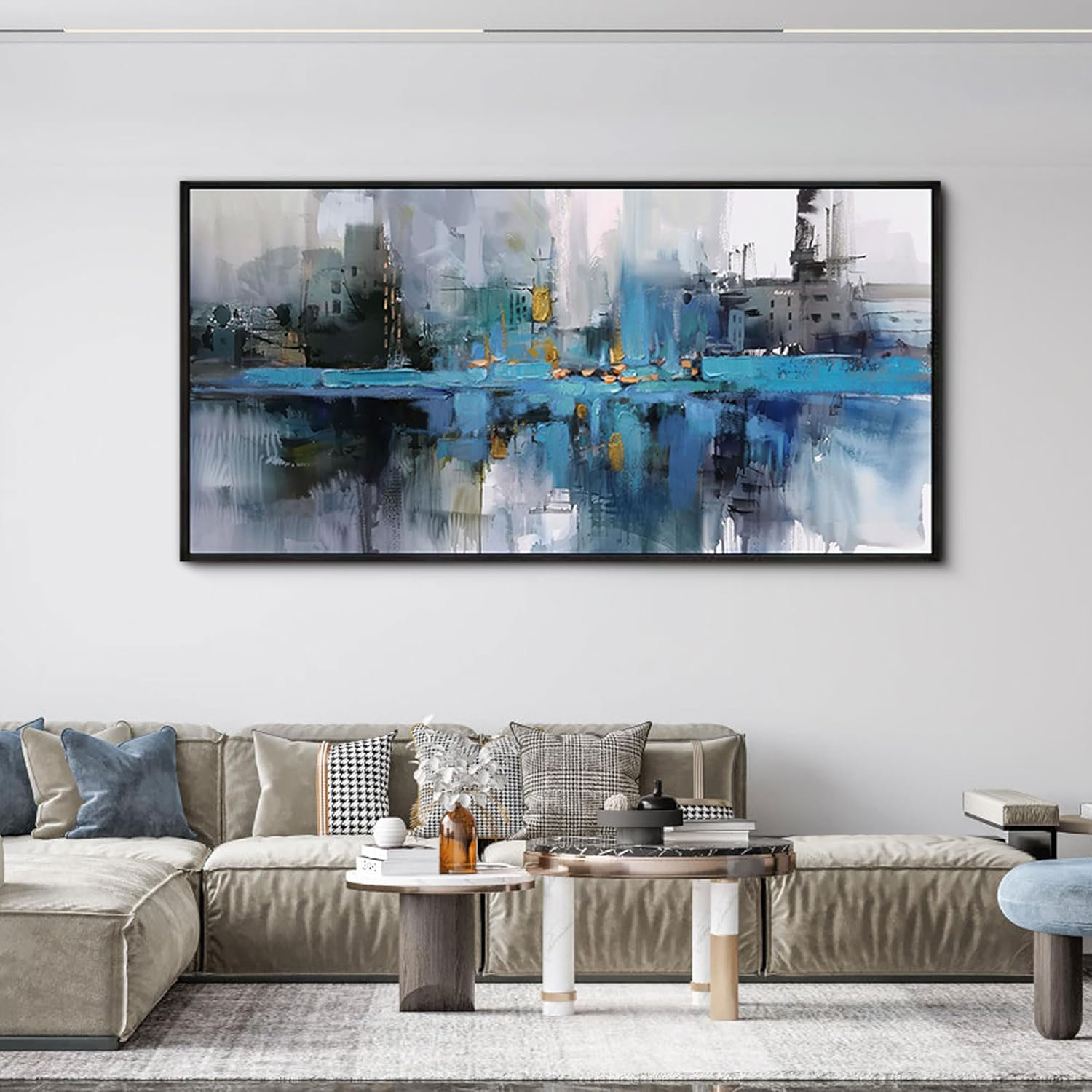Brayden Studio® Oversized Wall Art - Abstract Picture Large Wall Decor ...