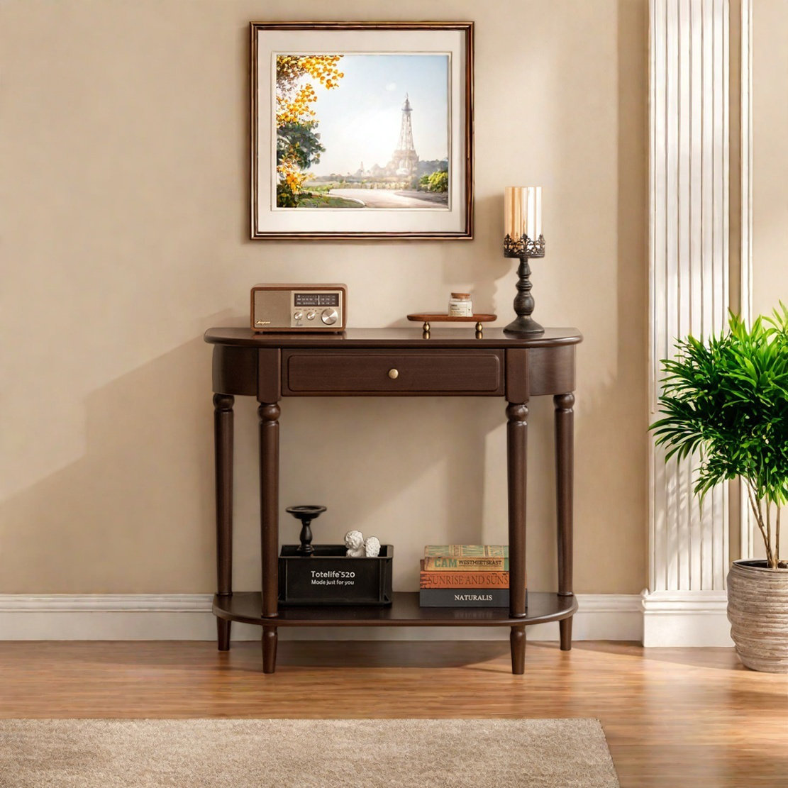 Canora Grey Retro Solid Wood Minimalist Console Table - Wayfair Canada
