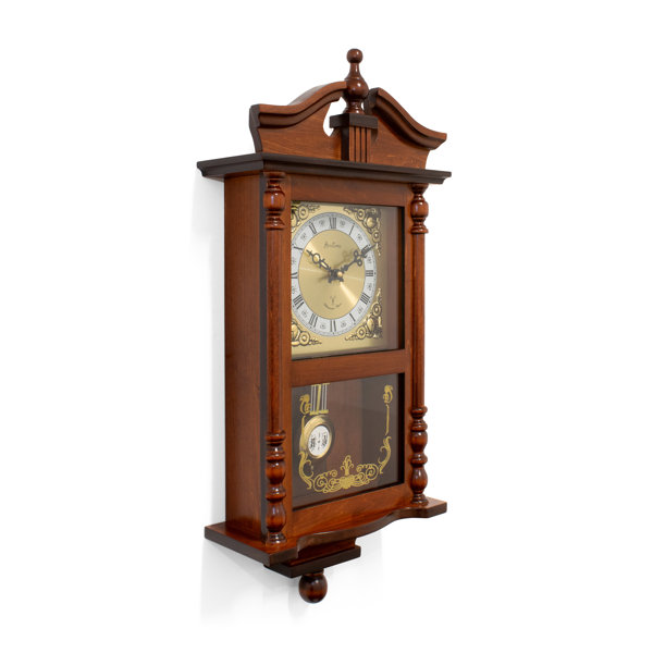 Acctim Westbury RC Pendulum Wall Clock Hourly Westminster Chime Radio ...