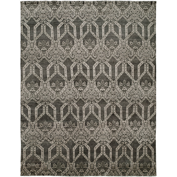 Madison Couture Rugs Damask Area Rug in Gray | Perigold