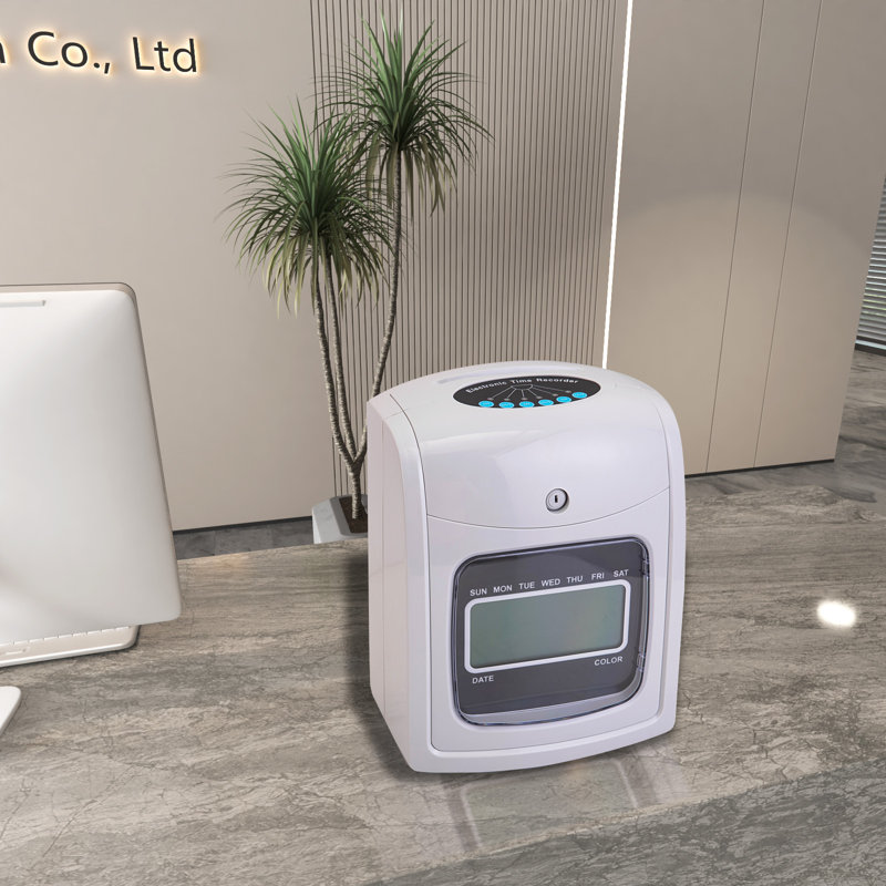 DOMINTY Employee Attendance Lcd Display Punch Time Clock | Wayfair