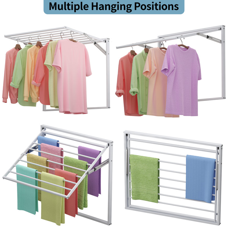 Rebrilliant Metal Foldable Wall-mounted Drying Rack - Wayfair Canada